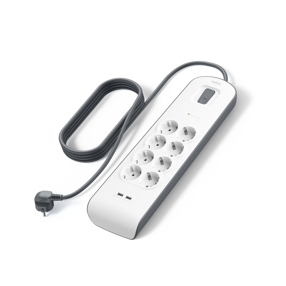 Protezione dalle sovratensioni con 8 prese CA e porte USB | Belkin IT