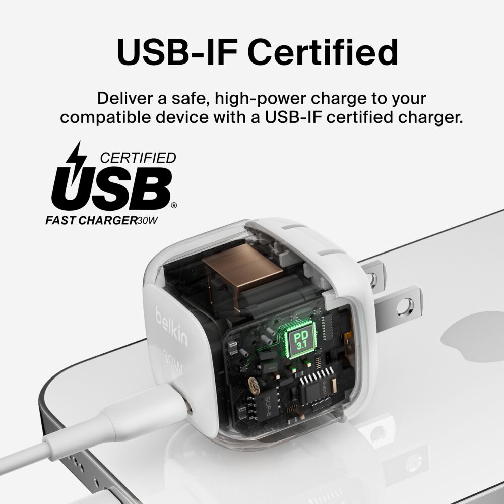BoostCharge USB-C Wall Charger 30W Power Delivery | Belkin US