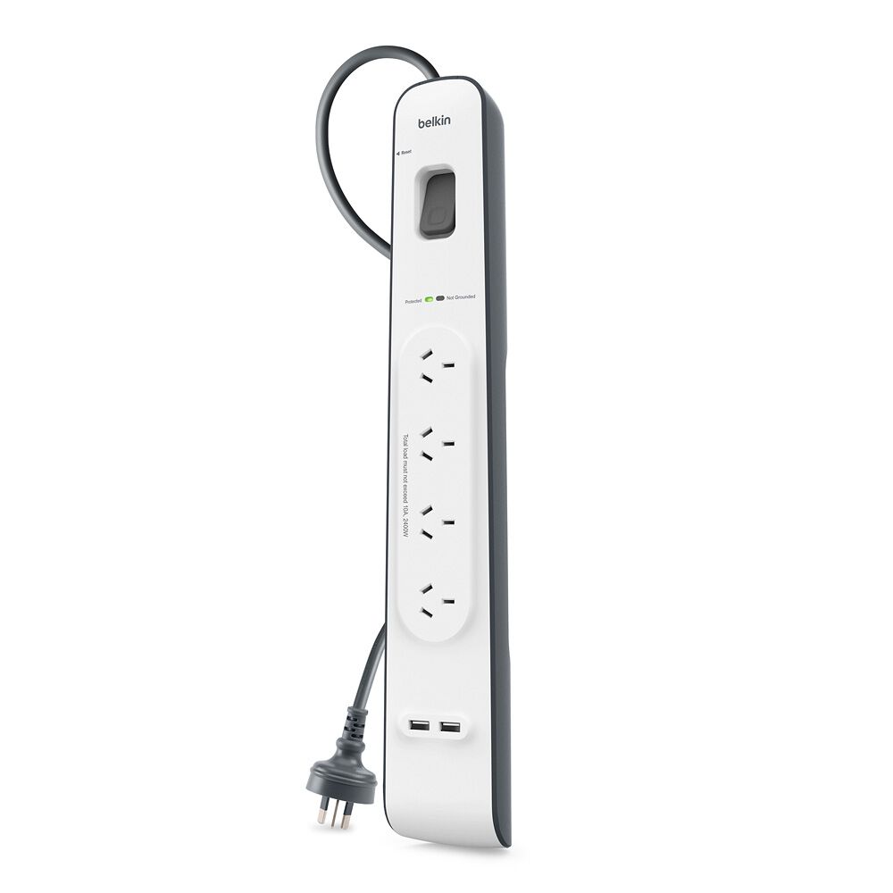 2.4 Amp USB Charging 4-outlet Surge Protection Strip | Belkin AU