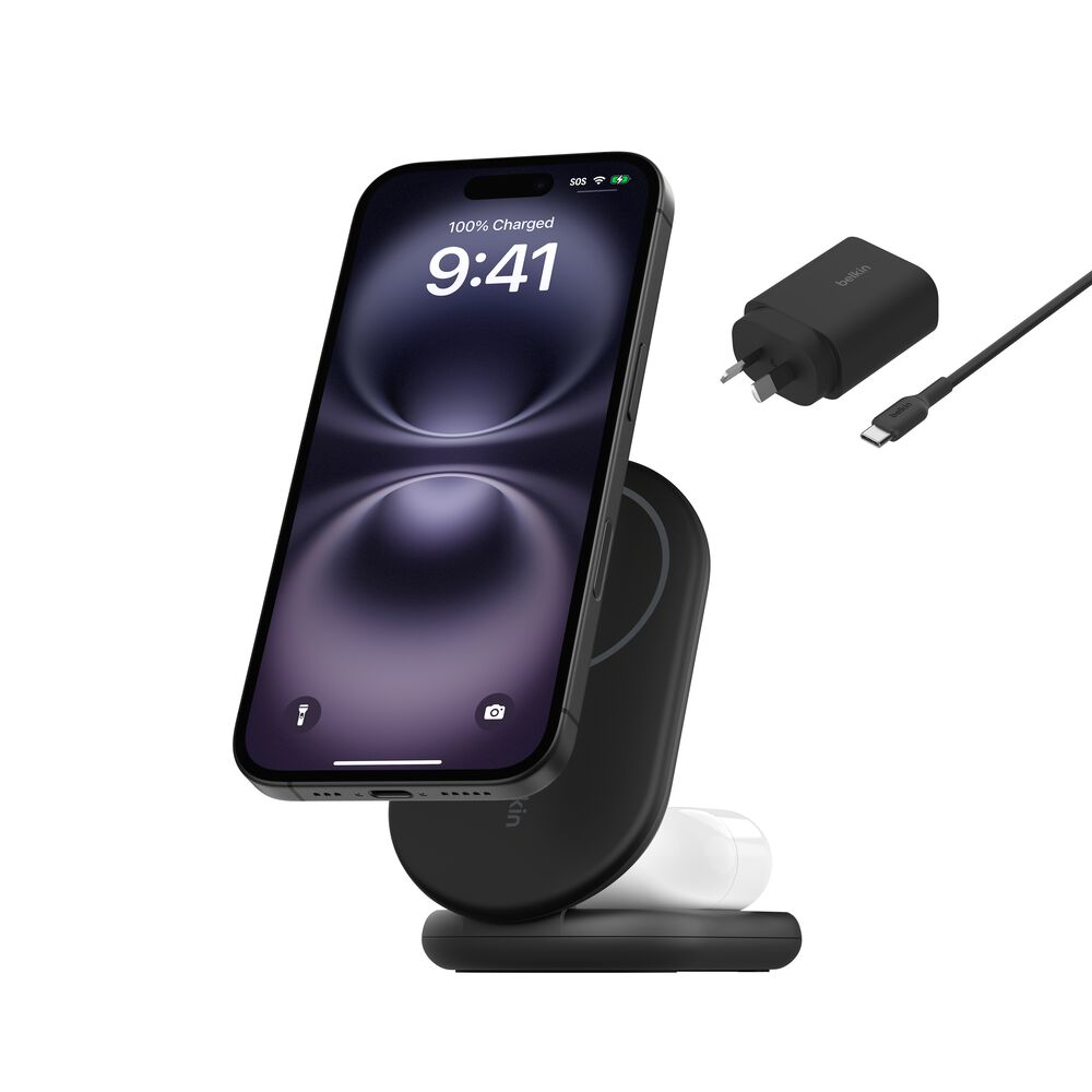 2-in-1 Foldable Qi2 Wireless Charging Station, MagSafe-compatible ...