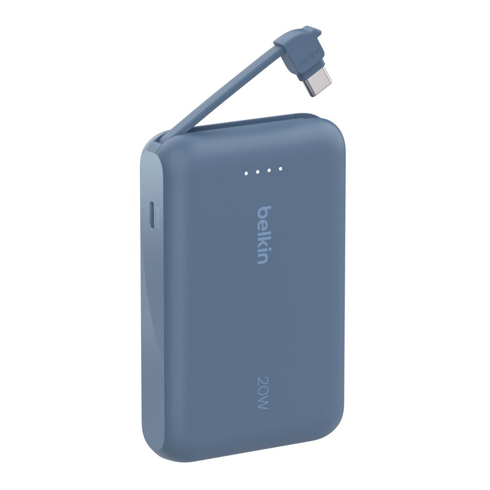 Portable Power Bank with Integrated Cable 10K and 20K | Belkin UK