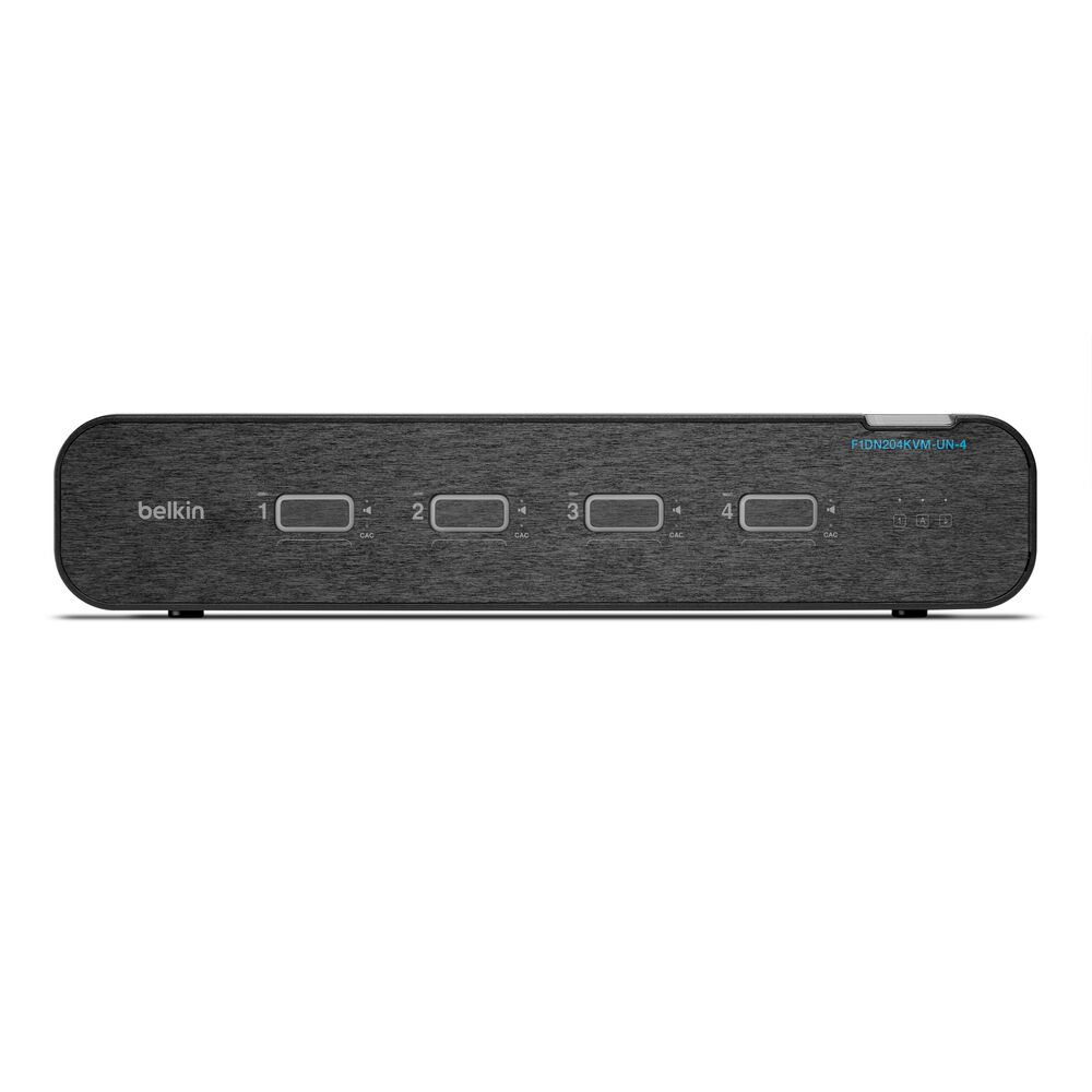 Universal Secure KVM Switch, 4-Port Dual Head w/ CAC | Belkin AU