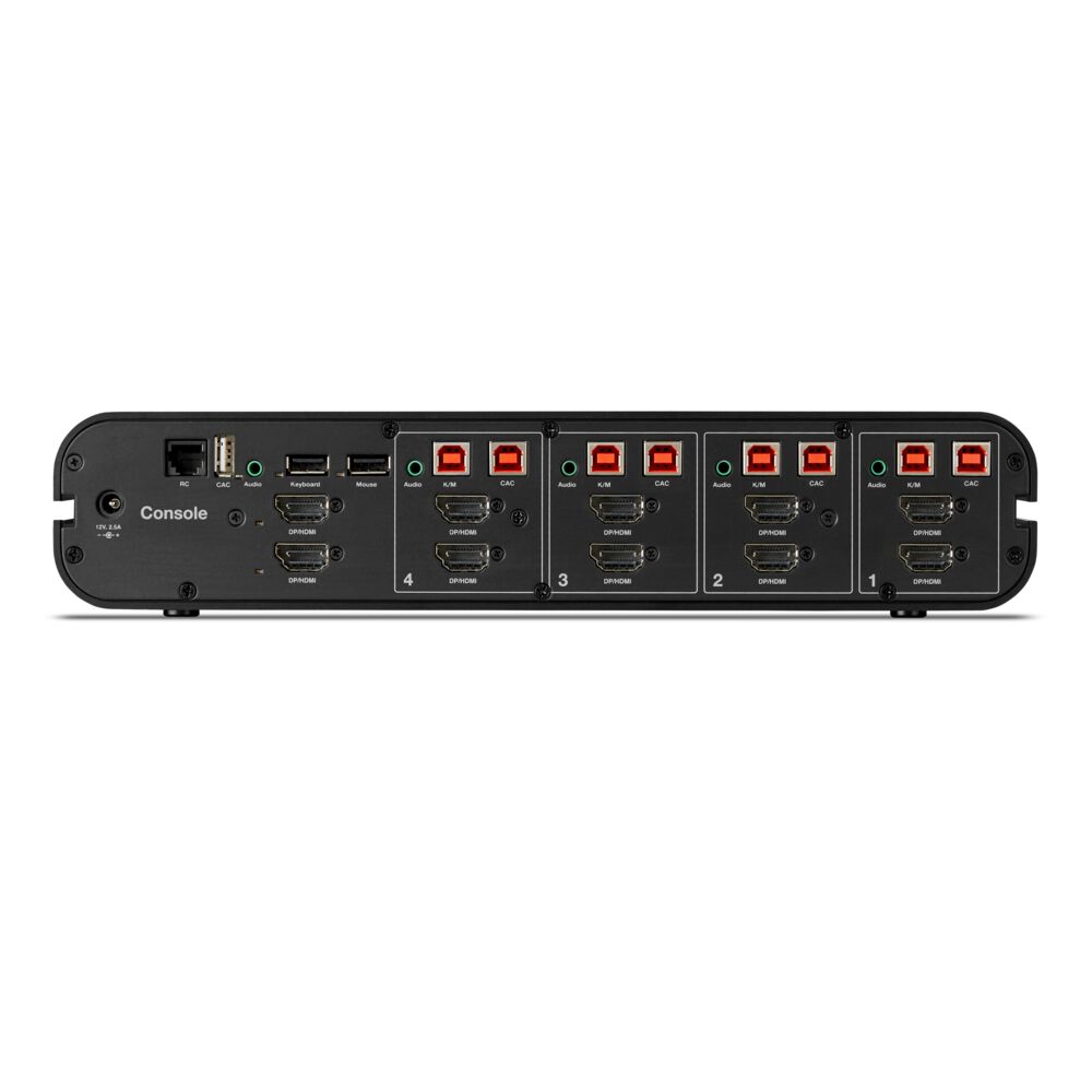 Universal Secure KVM Switch, 4-Port Dual Head w/ CAC | Belkin AU
