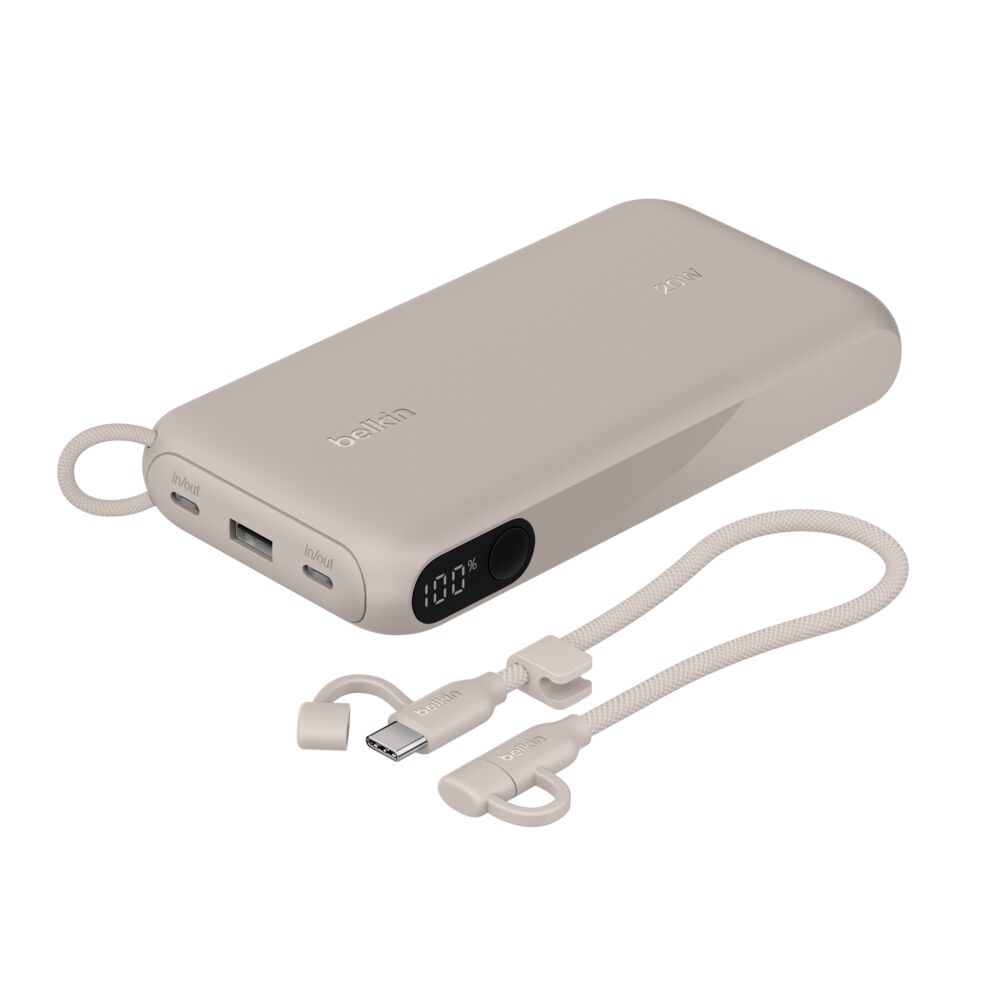 Portable Power Bank with Detachable Cable 10K | Belkin UK