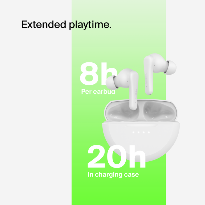 SoundForm Rhythm True Wireless Earbuds, 28hr playtime | Belkin US