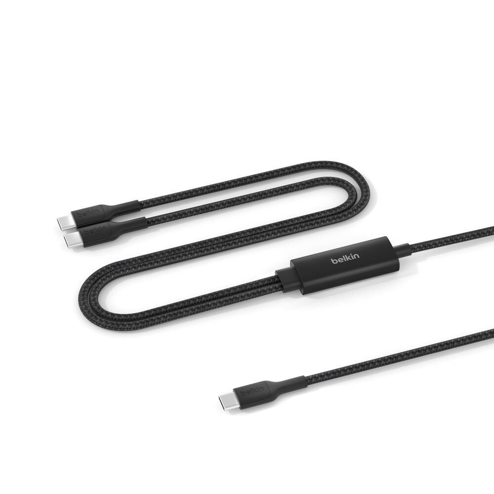 Braided USB-C to Dual USB-C Cable 140W | Belkin CN