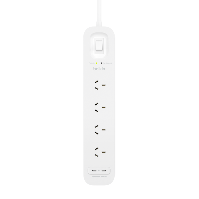 4-Outlet Surge Protector with Dual USB-C 30W | Belkin AU