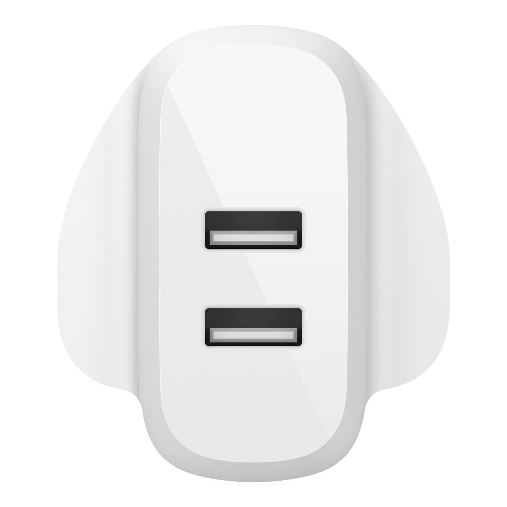 24W Dual USB-A Wall Charger + USB-A to USB-C Cable | Belkin UK