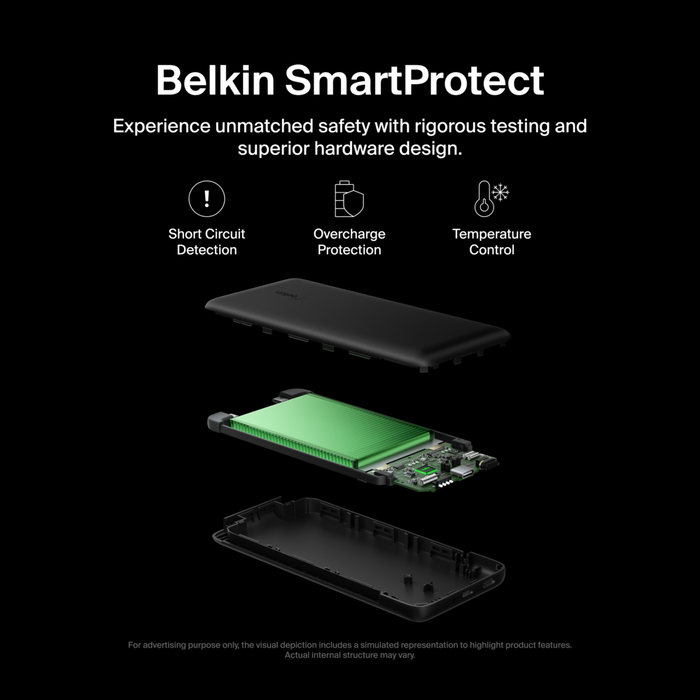 10K USB-C PD Power Bank with Integrated Cables | Belkin US