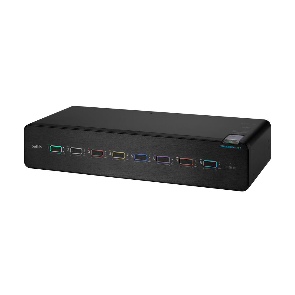 Universal Secure KVM Switch, 8-Port Dual Head w/ CAC | Belkin CA