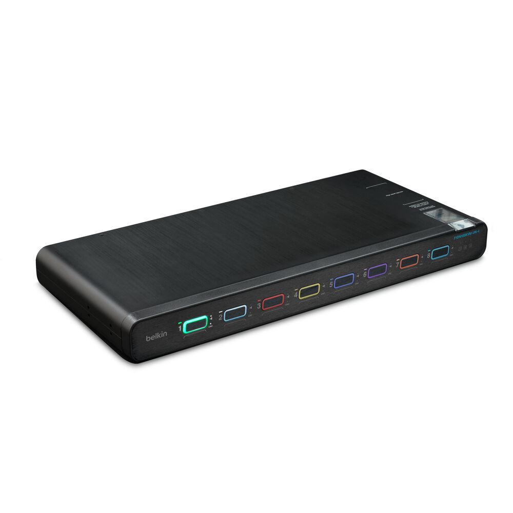 Universal Secure KVM Switch, 8-Port Single Head w/ CAC | Belkin CA