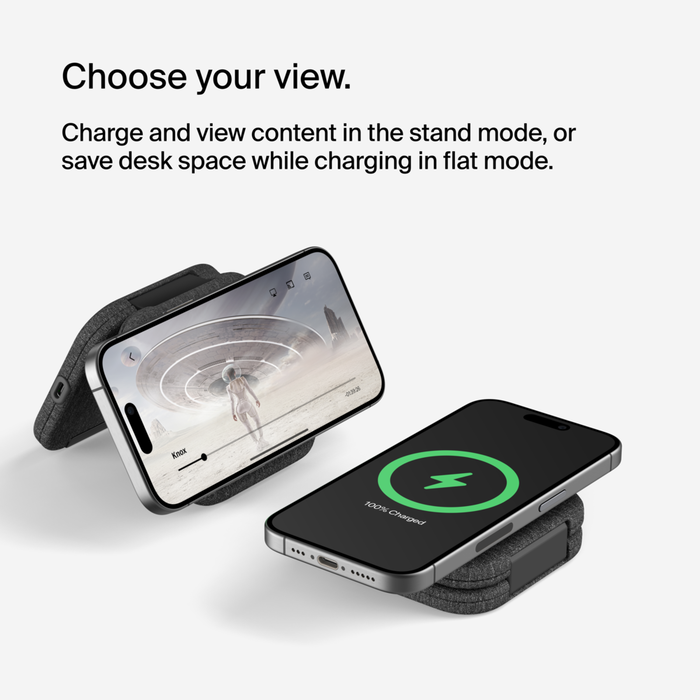 2-in-1 Magnetic Charging Travel Pad with Qi2 15W, MagSafe-compatible ...