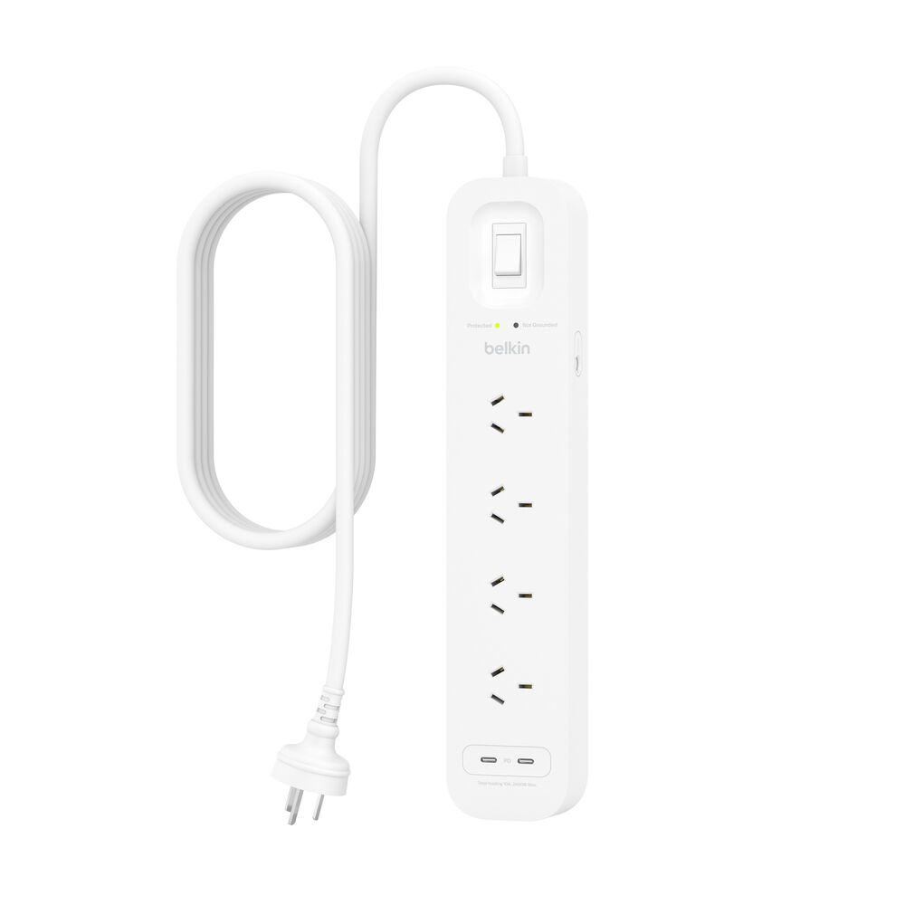 4-Outlet Surge Protector with Dual USB-C 30W | Belkin AU