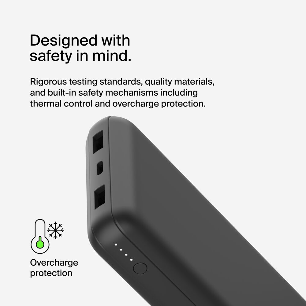 BoostCharge Power Bank 10K, 20K with USB-A to USB-C cable | Belkin US