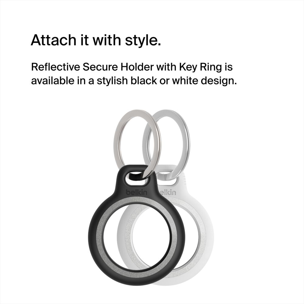 Reflective Secure Holder with Key Ring for Apple AirTag | Belkin US