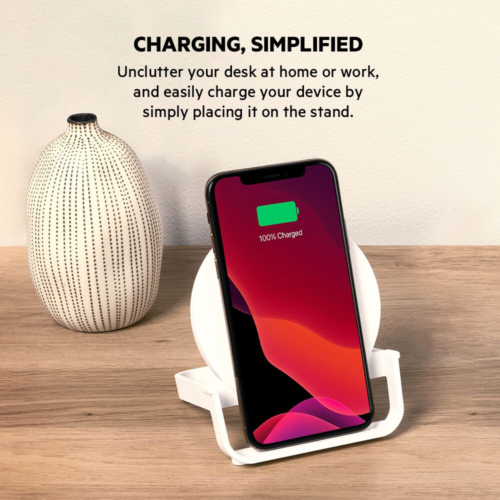 10W Fast Wireless Charging Stand + Wall Charger | Belkin US