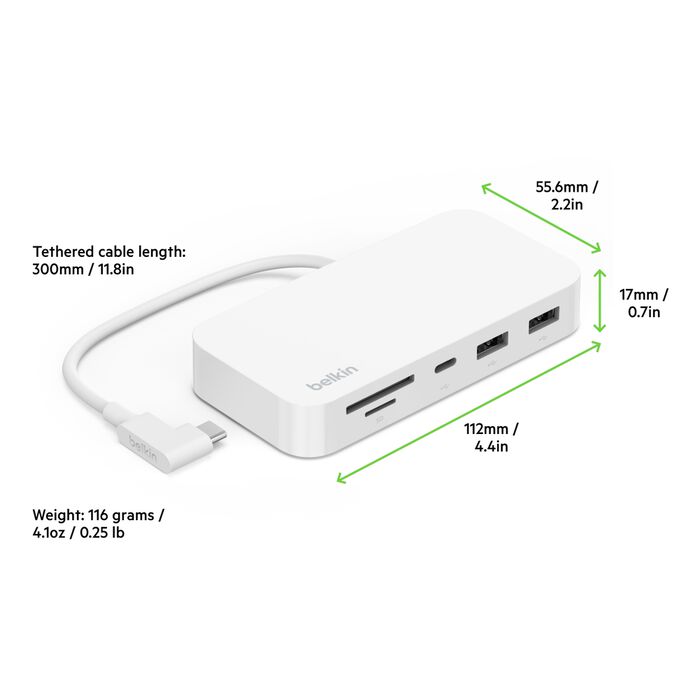 USB-C 6-in-1 Multiport Hub with Mount | Belkin US