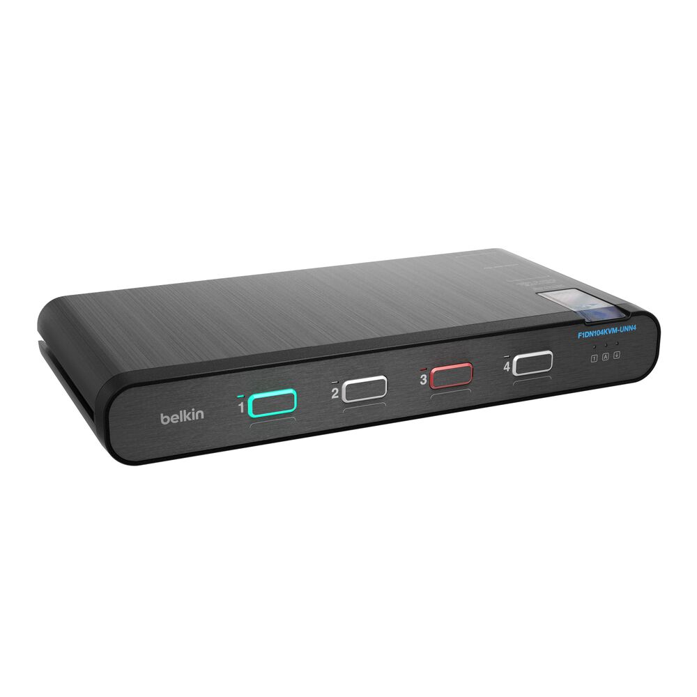 Universal Secure KVM Switch, 4-Port Single Head No CAC | Belkin US