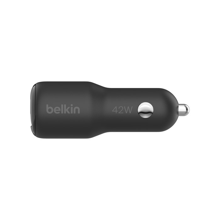 USB-A & USB-C car charger: fast charge iPhone & Samsung | Belkin IN