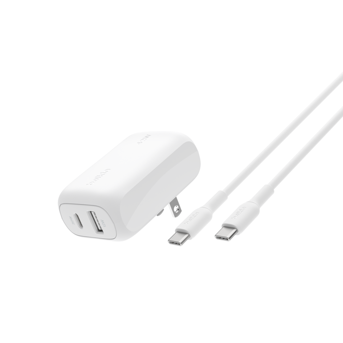 BoostCharge Dual Wall Charger 42W with USB-C + USB-A ports | Belkin US