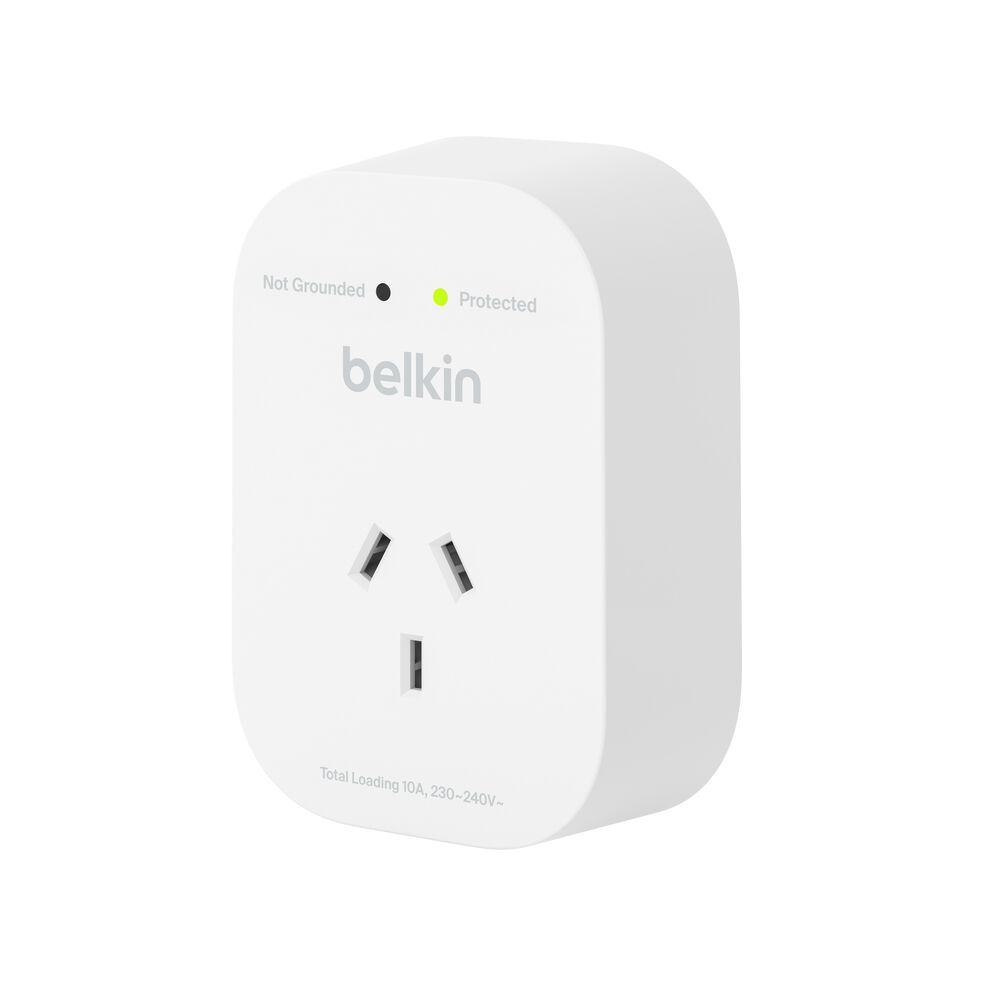 1-Outlet Power Strip Surge Protector for Home or Office, Travel | Belkin AU