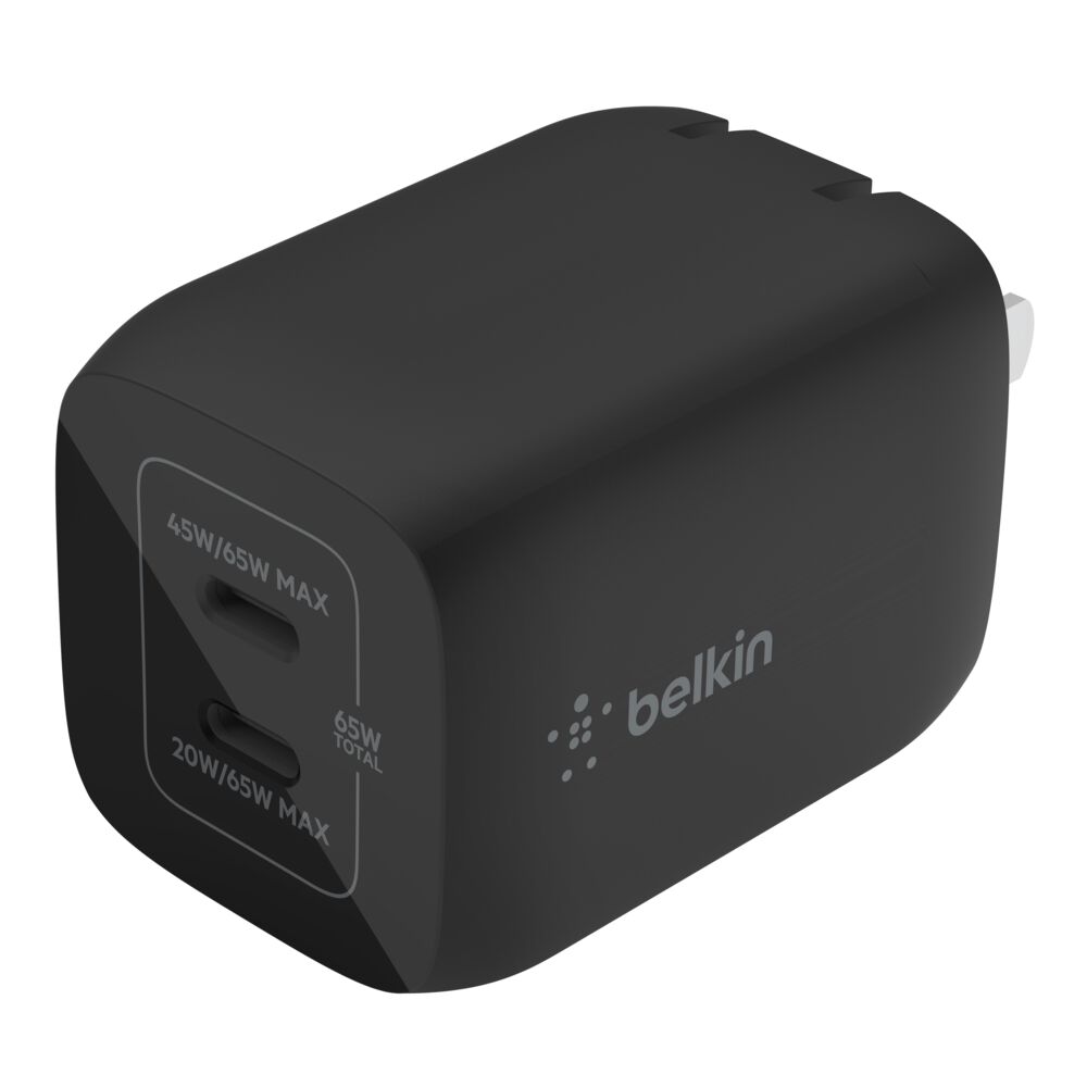 BoostCharge Pro 65W Dual Port USB-C GaN Wall Charger | Belkin CA
