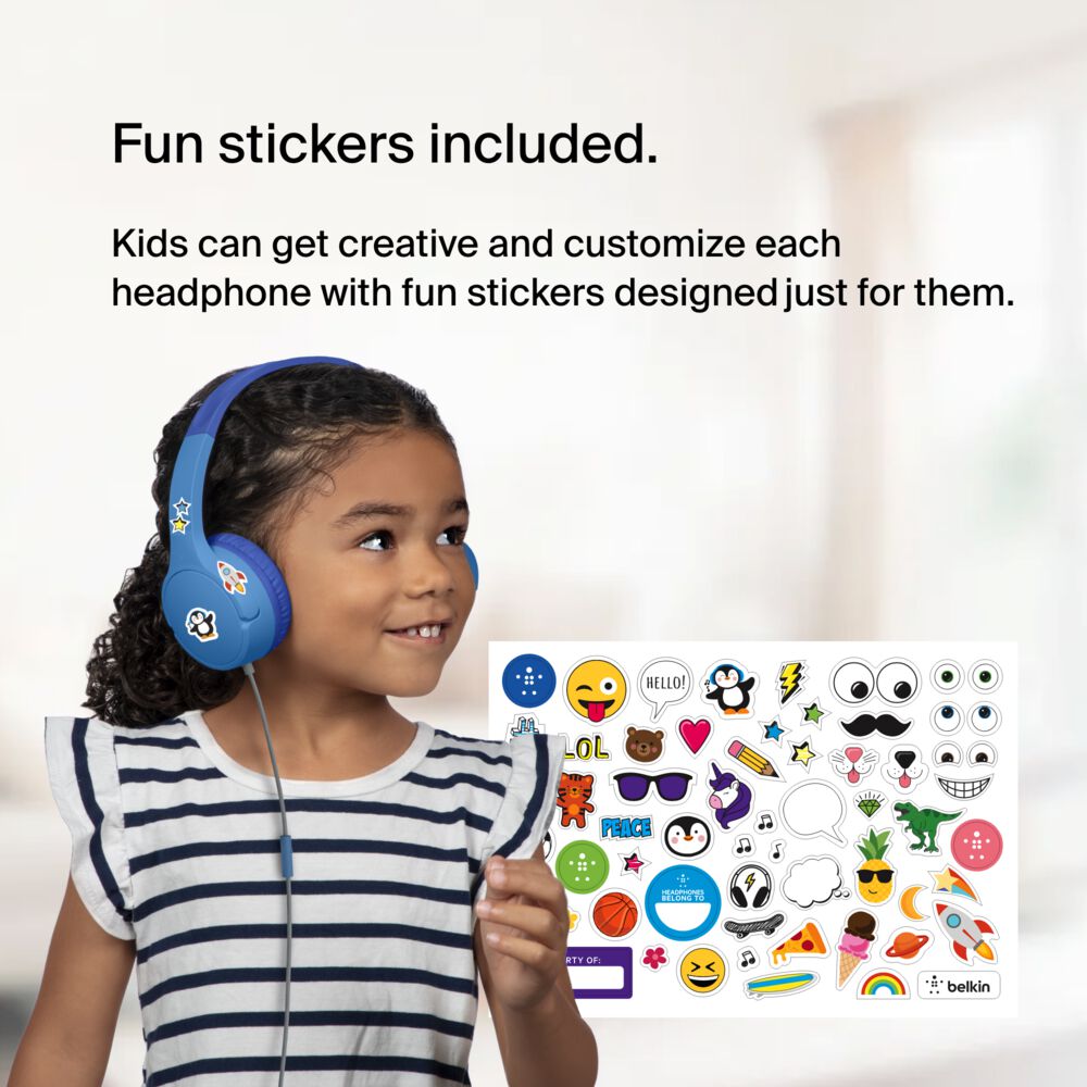 SoundForm Mini Wired On-Ear Headphones for Kids | Belkin US