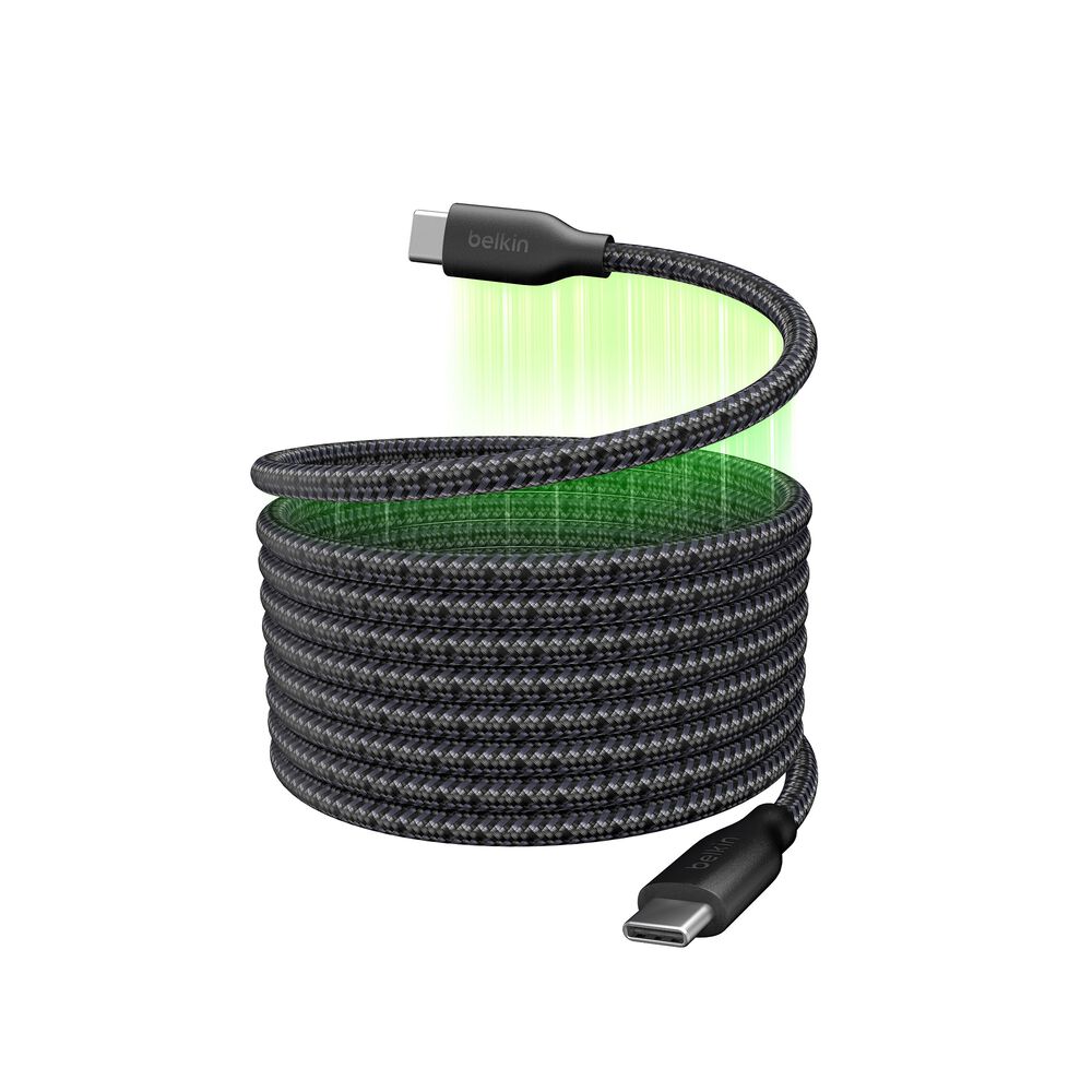 240W USB-C 브레이디드 마그네틱 플랫 케이블 | Belkin KR