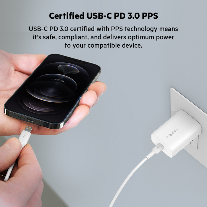 USB-C Power Delivery 3.0 PPS Wall Charger 25W | Belkin US