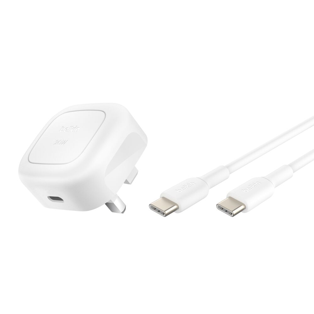 Compact USB-C Charger 20W + USB-C Cable | Belkin UK