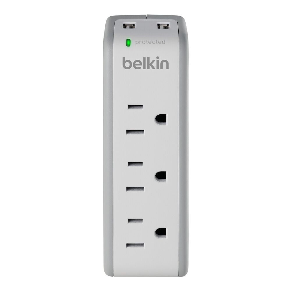 3-Outlet Mini Travel Surge Protector with USB Ports (2.1 AMP) | Belkin US