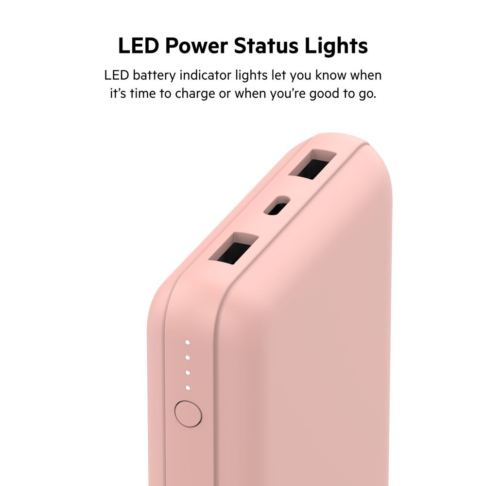 BoostCharge Power Bank 10K, 20K with USB-A to USB-C cable | Belkin US