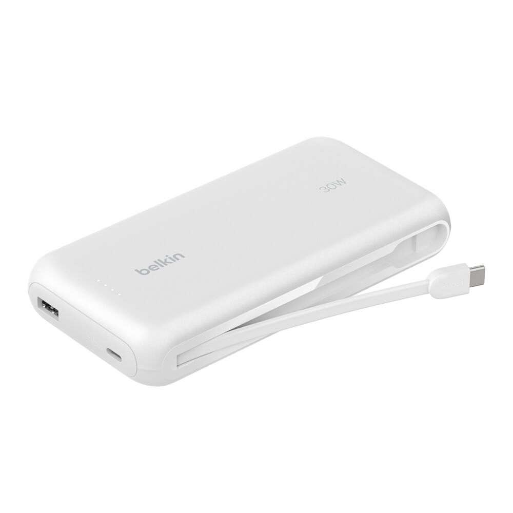 Portable Power Bank with Integrated Cable 10K and 20K | Belkin CA