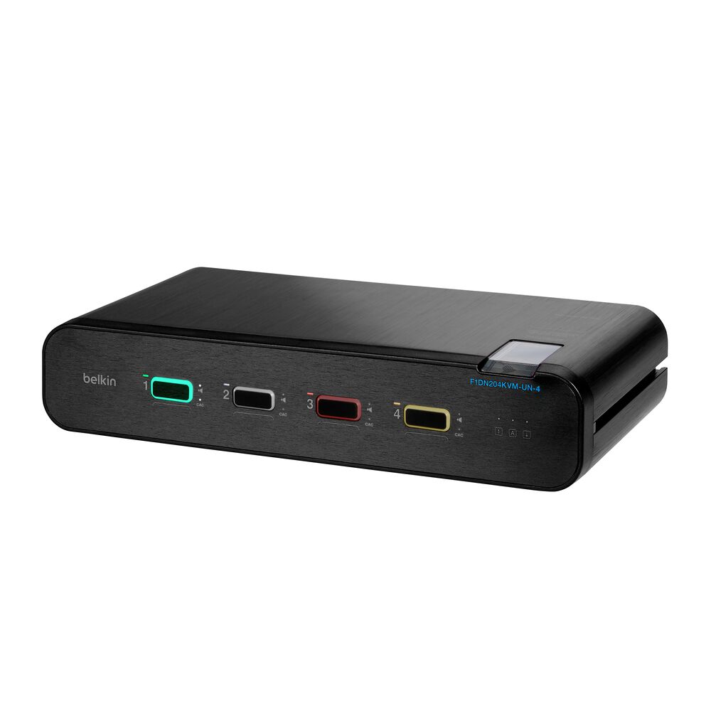Universal Secure KVM Switch, 4-Port Dual Head w/ CAC | Belkin AU