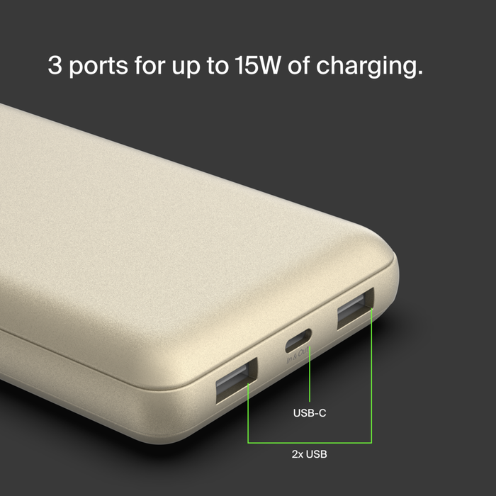 BoostCharge Power Bank 10K, 20K with USB-A to USB-C cable | Belkin ...