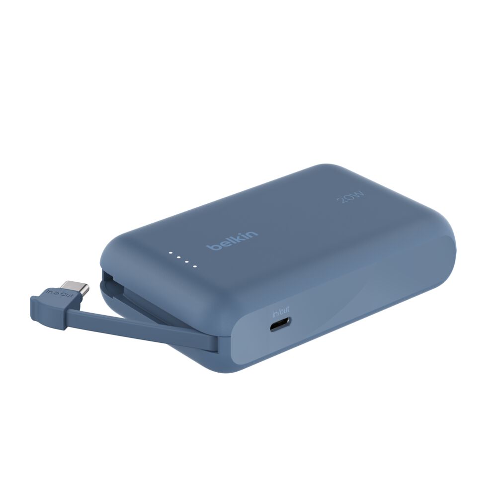 Portable Power Bank with Integrated Cable 10K and 20K | Belkin TH