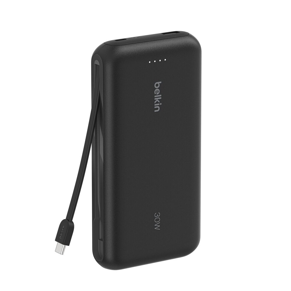 Portable Power Bank with Integrated Cable 10K and 20K | Belkin UK