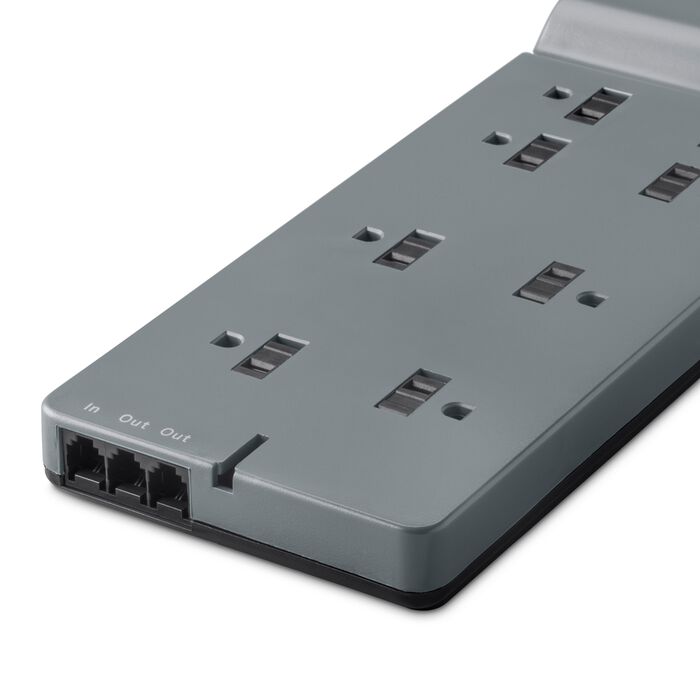8 Outlet Home/Office Surge Protector with telephone protection | Belkin US