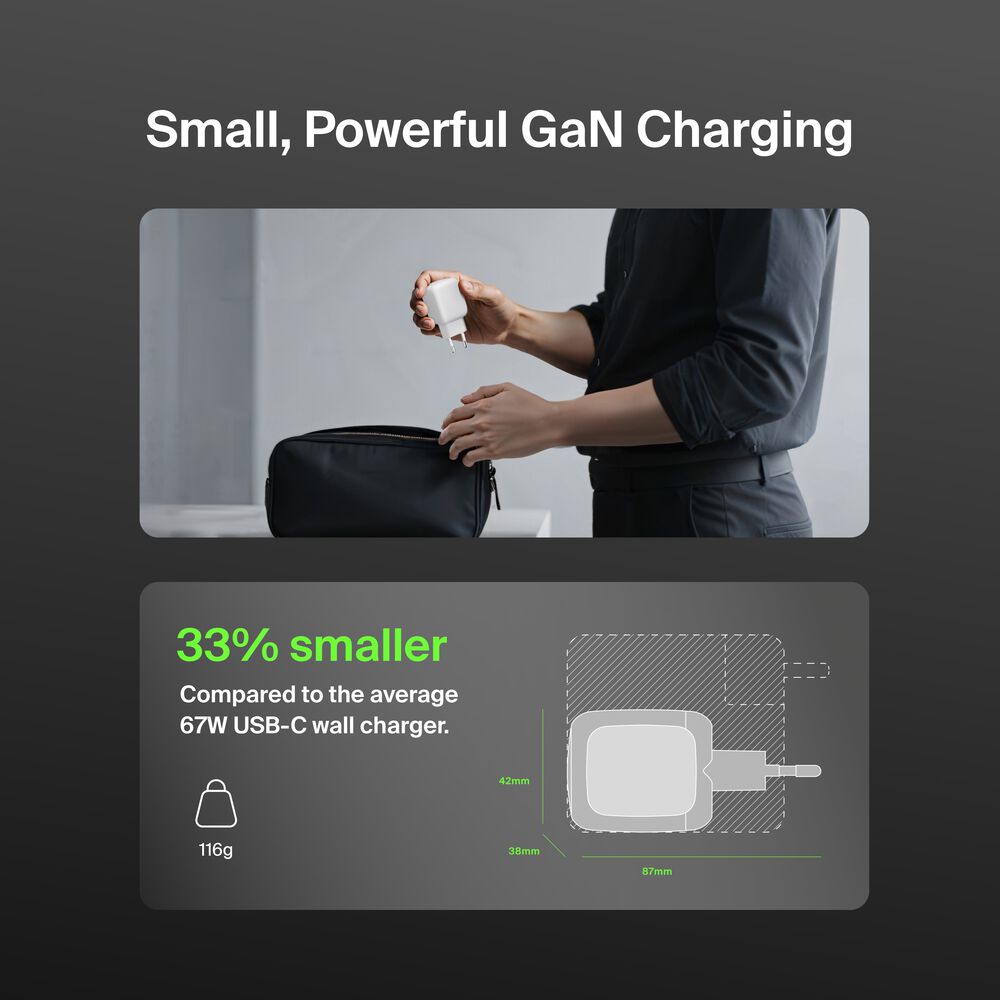 듀얼 USB-C GaN 가정용충전기 50W | Belkin KR