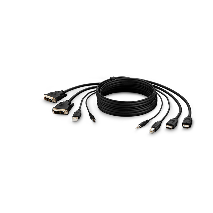 TAA 2 DVI t-to HDMI/USB/AUD CBL, VD MM; USB A/B, 6' | Belkin CA
