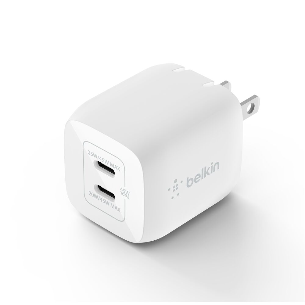 Dual USB-C GaN Wall Charger with PPS 45W | Belkin US