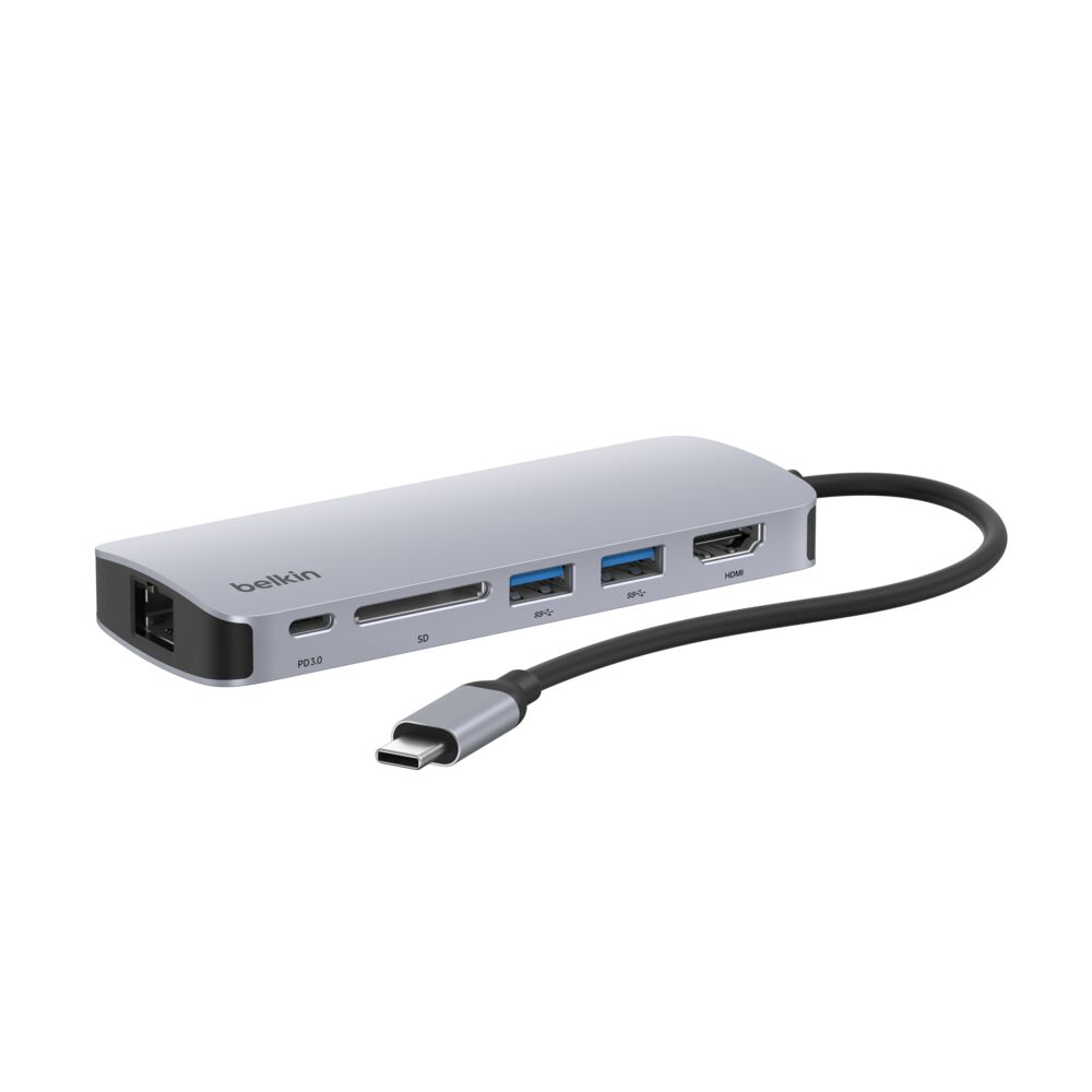6 In 1 Multiport Usb C Adapter Usb C Hub Belkin Cn
