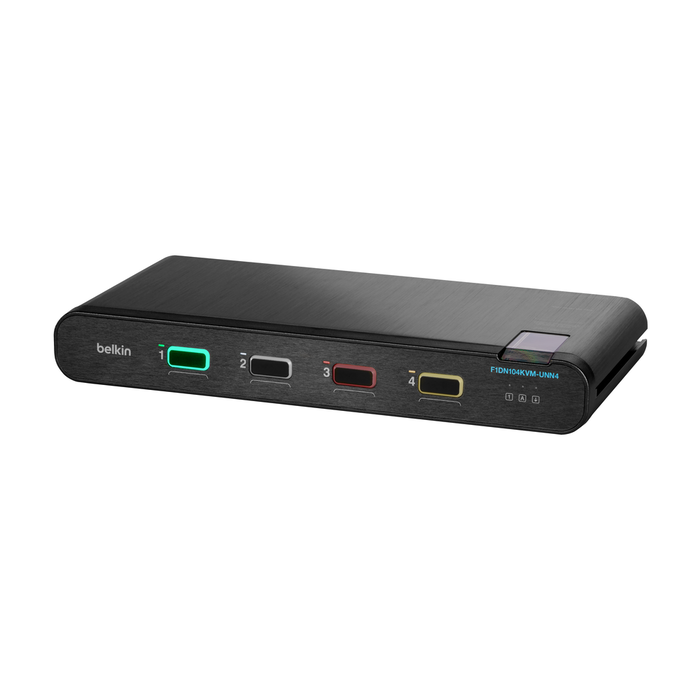 Universal Secure KVM Switch, 4-Port Single Head No CAC | Belkin IT