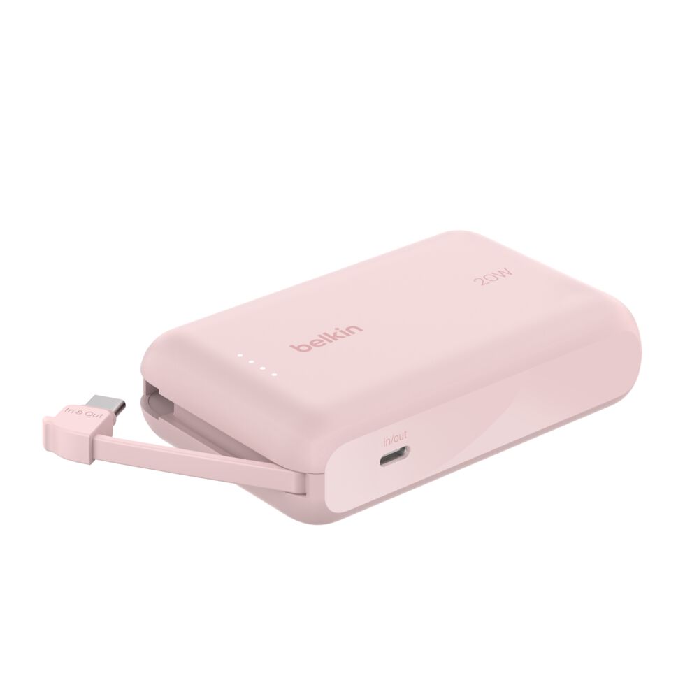 Portable Power Bank with Integrated Cable 10K and 20K | Belkin CA