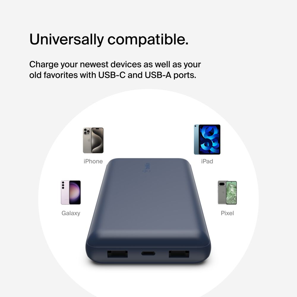 BoostCharge Power Bank 10K, 20K with USB-A to USB-C cable | Belkin US