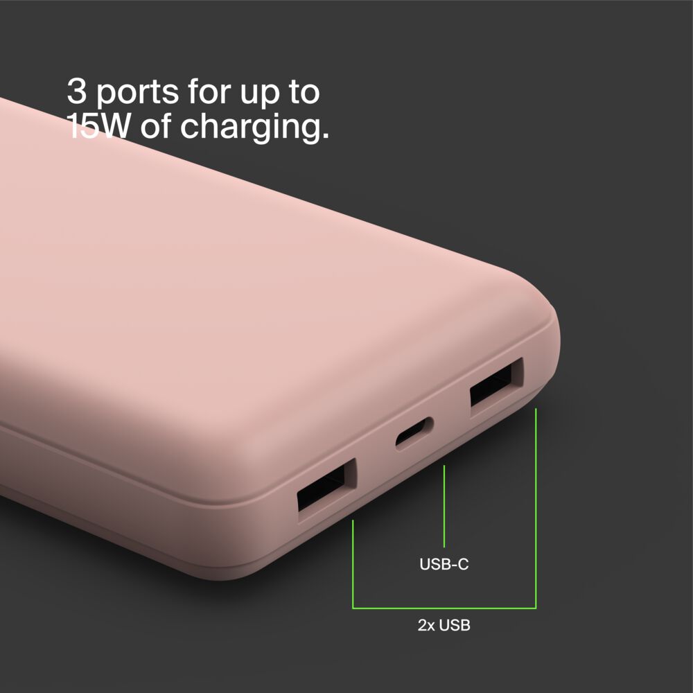 BoostCharge Power Bank 10K, 20K with USB-A to USB-C cable | Belkin US