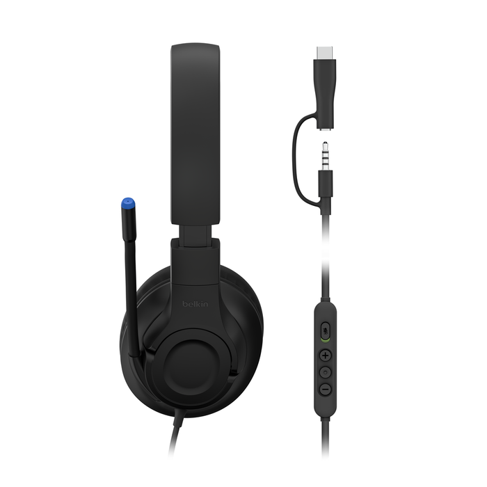 SoundForm Inspire Wired Over-Ear Headset for Kids | Belkin CA