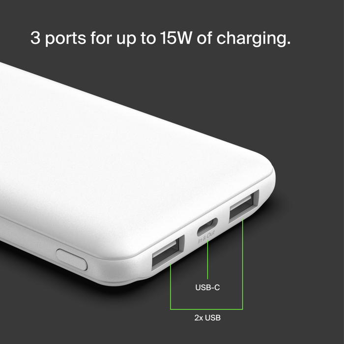 BoostCharge Power Bank 10K, 20K with USB-A to USB-C cable | Belkin US