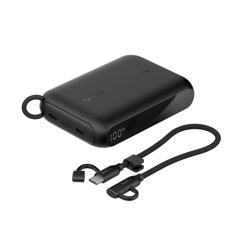 Portable Power Bank with Detachable Cable 10K | Belkin UK
