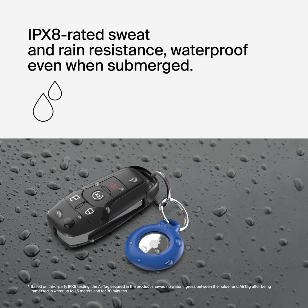 Waterproof Secure Holder with Key Ring for AirTag | Belkin US